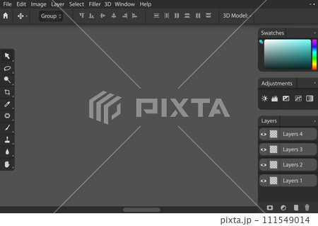 Graphic design web application panelのイラスト素材 [111549014] - PIXTA
