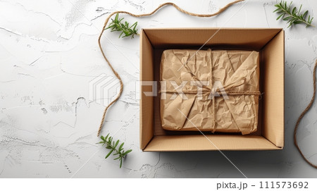 AI-generated content. Box mockup with a white...のイラスト素材 [111573692] - PIXTA