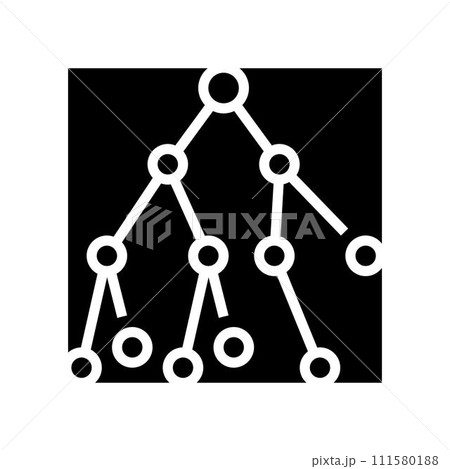binary search algorithm glyph icon vector...のイラスト素材 [111580188] - PIXTA