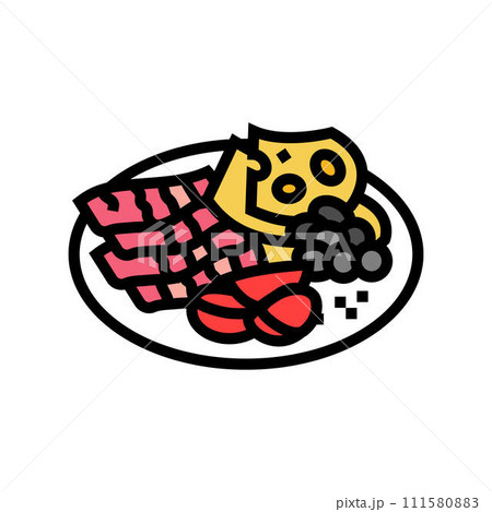 tapas selection spanish cuisine color icon...のイラスト素材 [111580883] - PIXTA