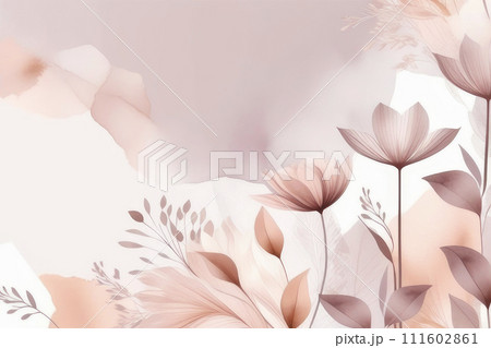 Wallpaper with transparent x-ray flowers.のイラスト素材 [111602861] - PIXTA