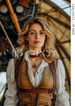 Portrait of a beautiful blonde woman in...のイラスト素材 [111617661] - PIXTA