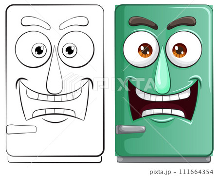Happy and Sad Refrigerator Buddiesのイラスト素材 [111664354] - PIXTA