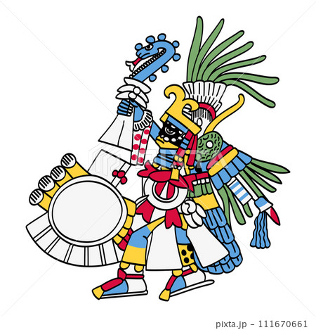 Huitzilopochtli, patron god of the Aztecs and...のイラスト素材 [111670661] - PIXTA
