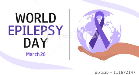 World Epilepsy Day. Purple Day. March 26....のイラスト素材 [111672147] - PIXTA