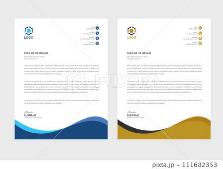 Corporate Business Letterhead Template....のイラスト素材 [111682353] - PIXTA