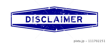Grunge blue disclaimer word hexagon rubber seal...のイラスト素材 [111702251] - PIXTA