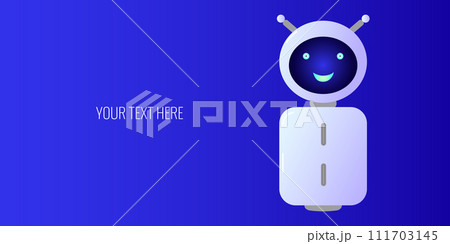 Chatbot assistant form robot with ai 3d. Cute...のイラスト素材 [111703145] - PIXTA