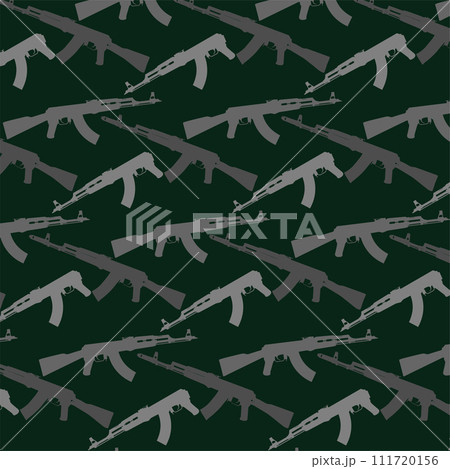 AK gun steamless texture. Vector. Epsのイラスト素材 [111720156] - PIXTA