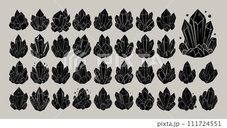 Flat simple gemstone illustration design setのイラスト素材 [111724551] - PIXTA