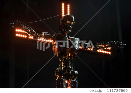 AI-generated content. crucified robot for AGI...のイラスト素材 [111727666] - PIXTA