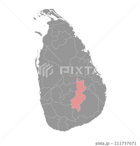 Badulla District map, administrative division...のイラスト素材 [111737071] - PIXTA
