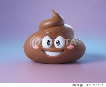 AI-generated content. a cartoon poop with a...のイラスト素材 [111755424] - PIXTA