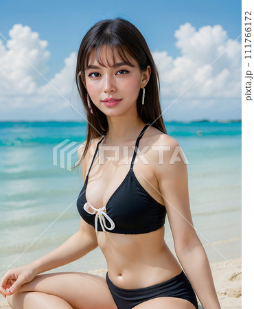AI美女 水着「AI生成画像」のイラスト素材 [111766172] - PIXTA