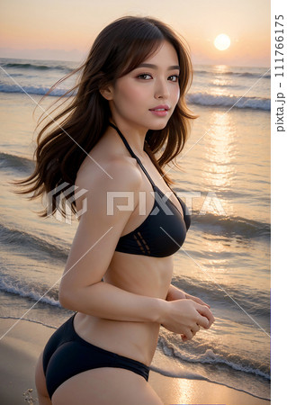 AI美女 水着「AI生成画像」のイラスト素材 [111766175] - PIXTA