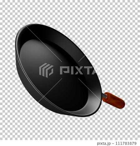 Cartoon style pan 3D rendering on white...のイラスト素材 [111783879] - PIXTA