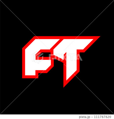 FT logo design, initial FT letter design with...のイラスト素材 [111787820] - PIXTA
