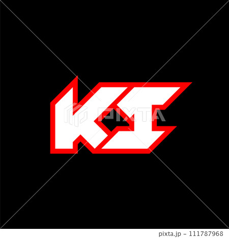 KI logo design, initial KI letter design with...のイラスト素材 [111787968] - PIXTA
