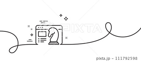 Seo strategy line icon. Continuous one line...のイラスト素材 [111792598] - PIXTA