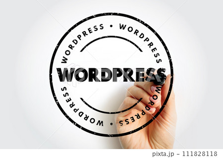 Wordpress text stamp, concept backgroundの写真素材 [111828118] - PIXTA