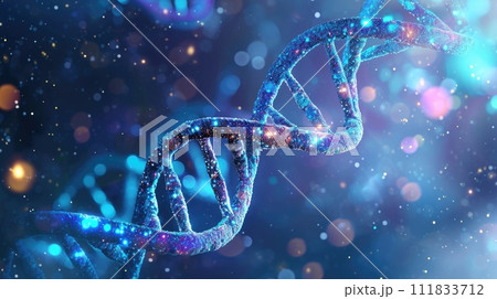 DNA Double Helix as Genetic Substance. Abstract...のイラスト素材 [111833712 ...