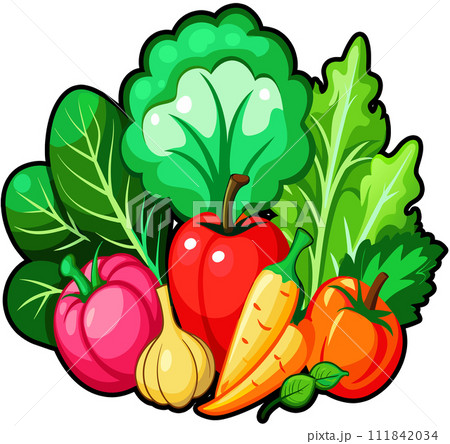 set of vegetablesのイラスト素材 [111842034] - PIXTA