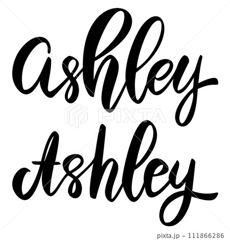 Ashley. Lettering phrase on white background....のイラスト素材 [111866286] - PIXTA