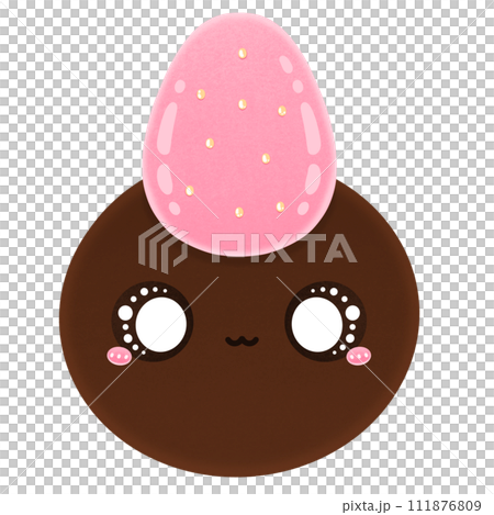 Cute Strawberry Daifuku Mochi Character Mascot...のイラスト素材 [111876809 ...