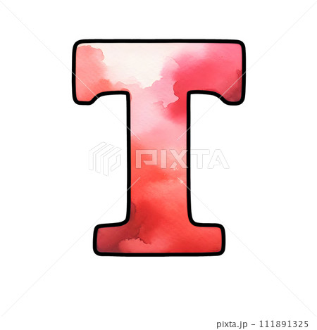 Red Alphabet letter Tのイラスト素材 [111891325] - PIXTA