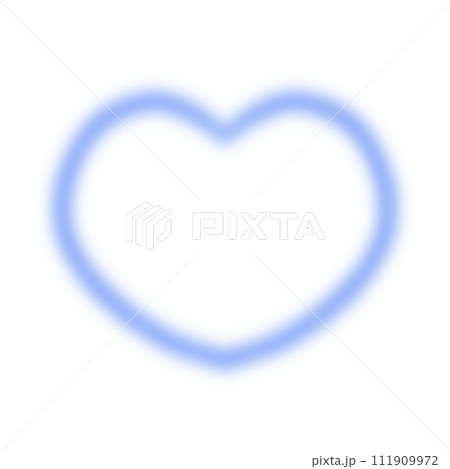 Blurred Blue Heart Shape illustration Heart...のイラスト素材 [111909972] - PIXTA