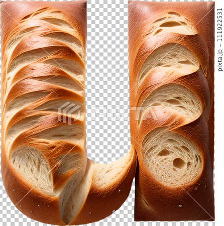 Bread typography text design lowercase alphabet u - Stock Illustration ...