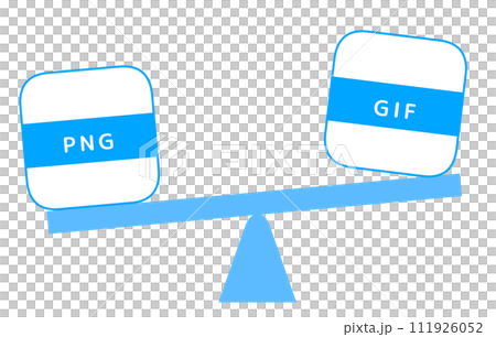 File size comparison (PNG and GIF) - Stock Illustration [111926052] - PIXTA