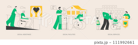 Social work abstract concept vector illustrations.のイラスト素材 [111992661 ...