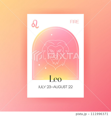 Horoscope Fire Leo Zodiacのイラスト素材 [111996371] - PIXTA