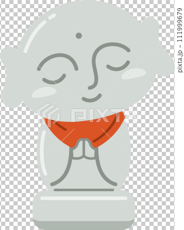 Image illustration of a cute Jizo statue... - Stock Illustration ...