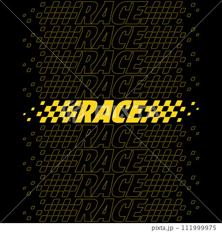 Sport race track yellow flagsのイラスト素材 [111999975] - PIXTA