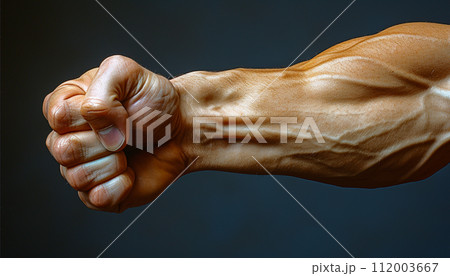 Highly-detailed image of a clenched fist with...のイラスト素材 [112003667] - PIXTA