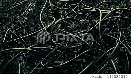 Too many black cables are causing overcrowding.のイラスト素材 [112025056] - PIXTA