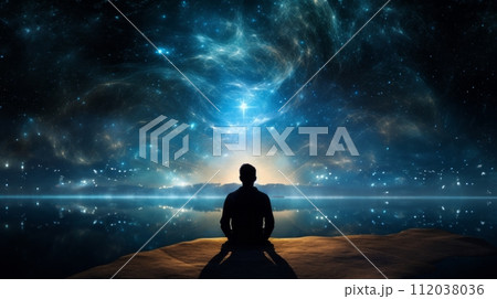 AI-generated content. Silhouette of human...のイラスト素材 [112038036] - PIXTA