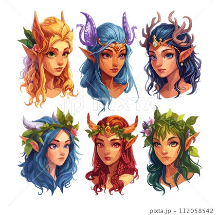 AI-generated content. Elf avatars mythical...のイラスト素材 [112058542] - PIXTA
