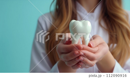tooth in hands close-up dentistryのイラスト素材 [112090916] - PIXTA