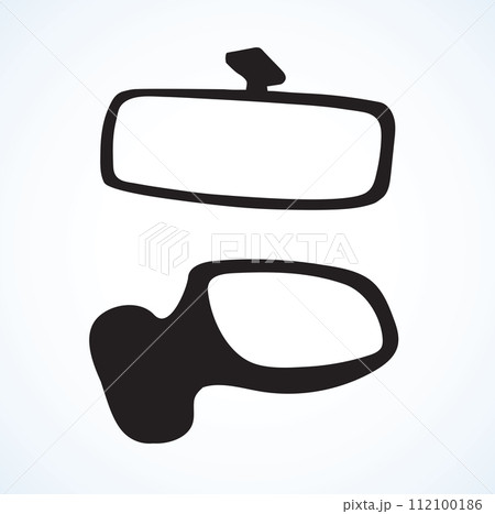 Car mirror. Vector drawingのイラスト素材 [112100186] - PIXTA