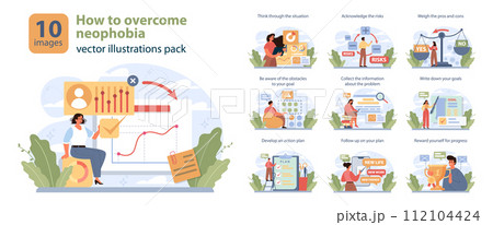 How to overcome neophobia set. Therapy plan for...のイラスト素材 [112104424 ...