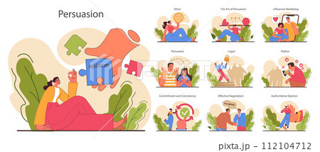 Persuasion set. Soft skill, the ability to...のイラスト素材 [112104712] - PIXTA