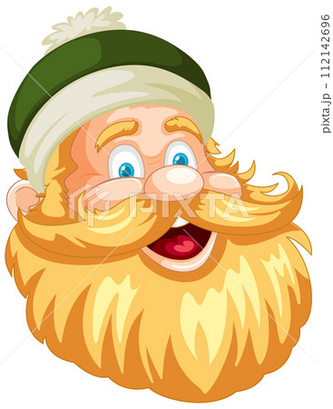 Cheerful Bearded Cartoon Characterのイラスト素材 [112142696] - PIXTA