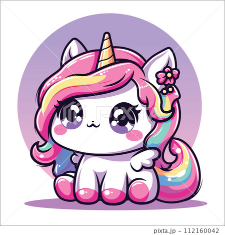 Cute kittycorn cartoon vectorのイラスト素材 [112160042] - PIXTA