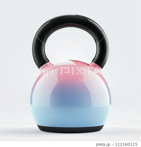 A contemporary designed kettlebell with a sleek...のイラスト素材 [112160115 ...