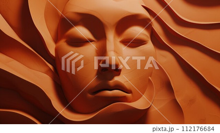 AI-generated content. Abstract Undulating...のイラスト素材 [112176684] - PIXTA