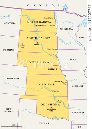 Great Plains Region of the United States,...のイラスト素材 [112207746] - PIXTA