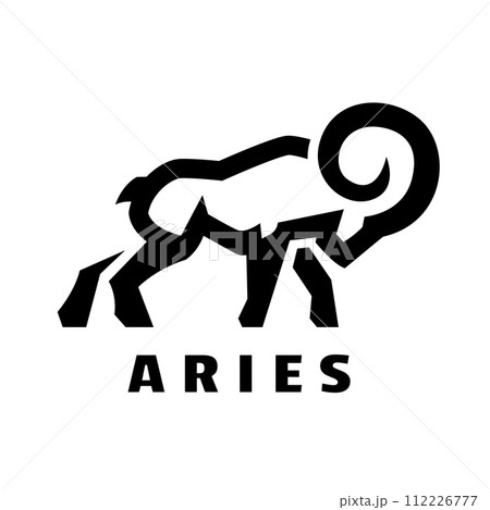 Attacking ram, logo.のイラスト素材 [112226777] - PIXTA